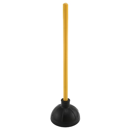 Prime-Line Plunger, 6 in., Medium Duty, Rubber Cup, Black, Wooden ...