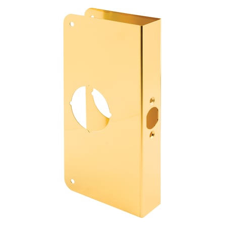 Prime-Line Brass Lock and Door Reinforcement Plate for 1-3/8 In. Thick ...