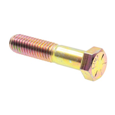 Prime-Line Hex Head Cap Screw, Grade 8 7/16in-14 X 2in Grade 8 Yellow ...