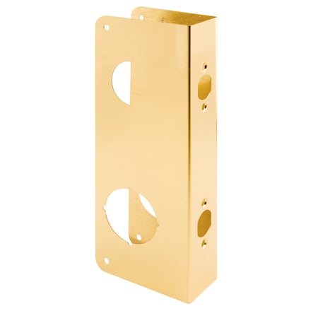 Prime-Line Brass Lock and Door Reinforcement Plate for 1-3/4 In. Thick ...