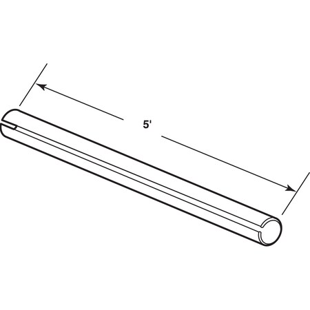 Prime-Line 60 in. White Plastic Shower Rod Cover Single Pack M 6101-1 ...
