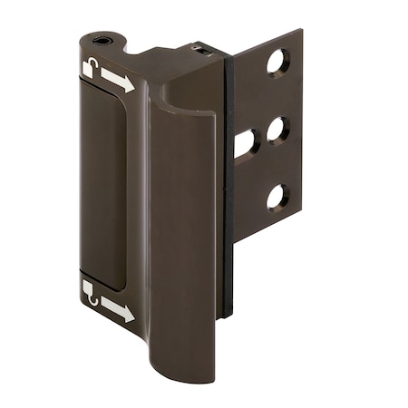 Prime-Line Door Reinforcement Lock, Solid Brass, Bronze w/ Integral ...