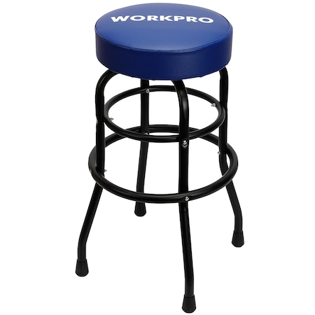 Prime-Line WORKPRO Garage Shop Stool, Swivel Cushion Seat, Black Powder ...