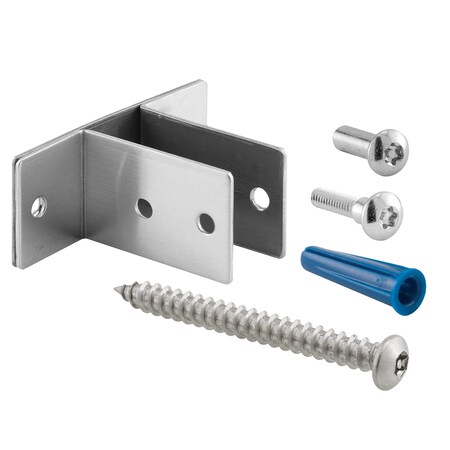 Prime-Line Two Ear Wall Bracket, For 3/4 in. Panels, Stainless Steel ...