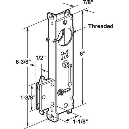 Prime-Line Commercial Door Deadbolt Lock Body, Anti-Jimmy Bolt ...