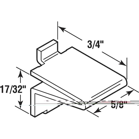 Prime-Line Nickel Plated Metal Strip Lock Style Shelf Bracket , Knape ...