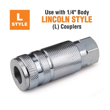 Primefit Lincoln Plug Steel 1/4" x 1/4" Female NPT 25PCS LP1414FS-B25-P ...