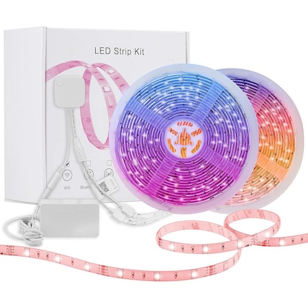 Wiltop LED Strip Lights 2x16.4ft RGB Wireless IP67 Smart Light Strip ...