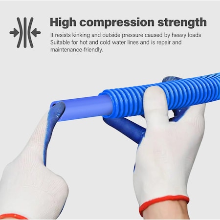Everflow HDPE Corrugated Pre-Sleeved Insulated PEX-A tubing 1/2'' x 300 ...