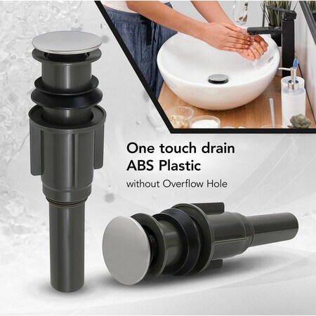 Everflow Bathroom Sink Pop-Up Drain Assembly with out Overflow for ...