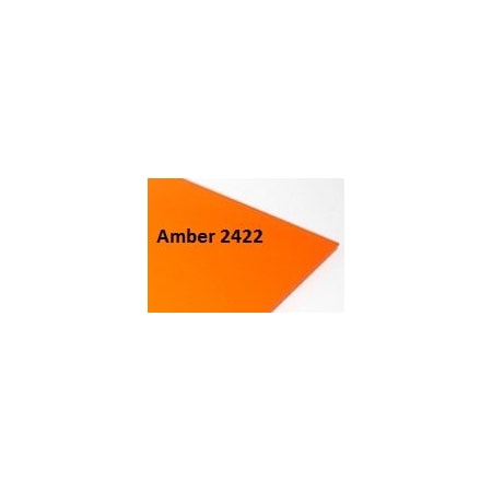 Professional Plastics Amber#2422 Cast Acrylic Paper-Masked Sheet, 0.250 ...