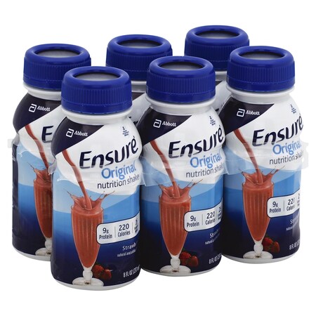 Ensure Balanced Nutrition Shake Strawberry 48 FL/OZ, 6PK 276049 | Zoro