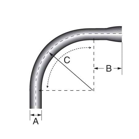 Ipex Conduit Elbow, 3 in.Pvc Sweep, Be 078595 | Zoro