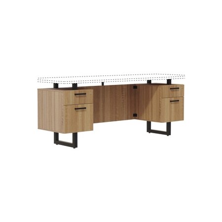 Safco Credenza, Ped, Bf, Snddn SAFMRCRBF20SDD | Zoro