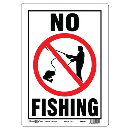 Hillman 10X14 Alu No Fish Sign 843292 | Zoro