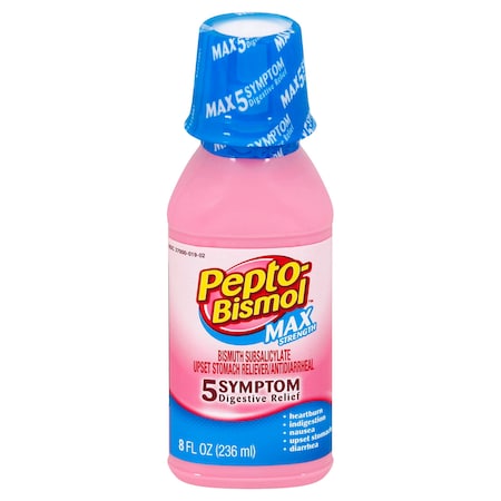 Pepto-Bismol Maximum Strength Upset Stomach Reliever & Antidiarrheal ...