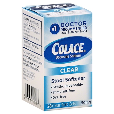 Colace Clear Soft Gels, 28PK 531782 | Zoro