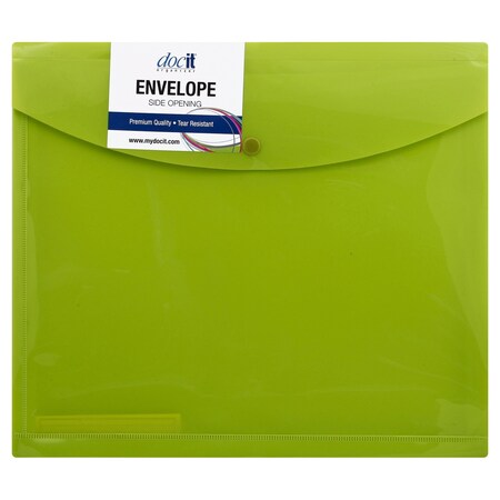 Docit Doc It Side Open Envelope Assorted Blue/Pink/Lime/Grey 424463 | Zoro