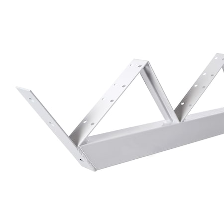 Pylex Stair Riser, 18-1/8 in L, 40 in W, Aluminum, White, Powdered ...