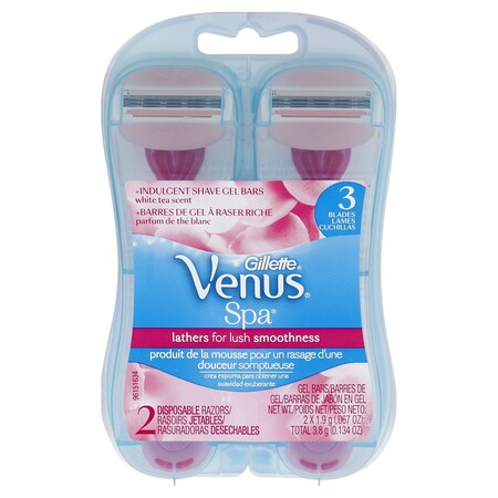 Gillette Venus Venus Spa Breeze Disposable Jet Blades, 2PK 704156 | Zoro