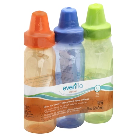 Evenflo Classic Tinted Bottle 8oz, 3PK 161233 | Zoro