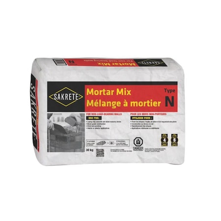 King Packaged Materials Sakrete Mortar Mix, Gray, Powder, 30 kg, Bag ...