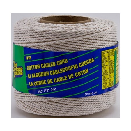 Cordage Source CC1805-WACC1805 #18X400 COTTON CABLE CO CC1805-WA(CC1805 ...
