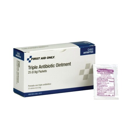 First Aid Only G460 Triple Antibiotic Ointme Nt 1/32 Oz 25/BoxG-460 ...