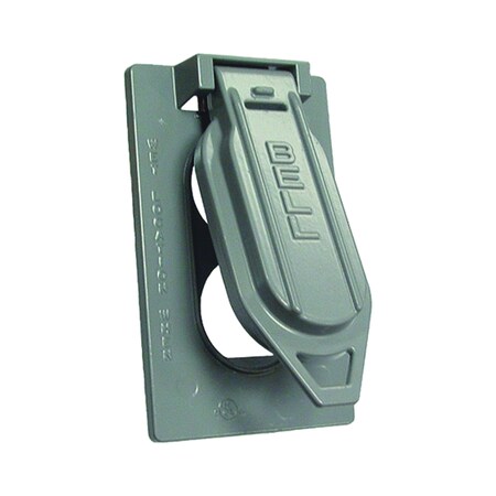 Raco Electrical Box Cover, 1 Gang Gang(s), Rectangular, Aluminum, Flip ...