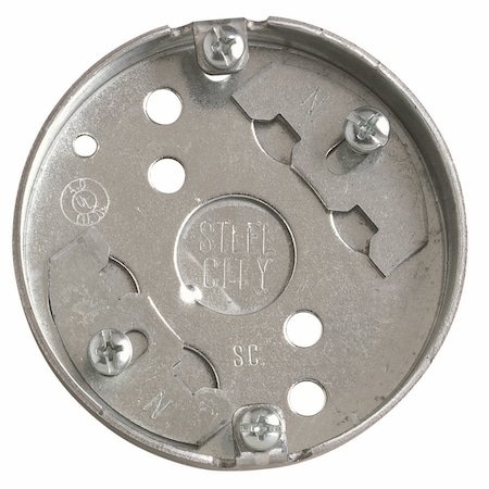 Abb Electrical Box, 4 cu in, Ceiling Box Type, Steel, Round Shape 36115 ...