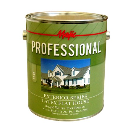 Majic Paints 8-7400 HOUSE PAINT GAL HI HIDING WHITE FLAT LAT 2430546 | Zoro
