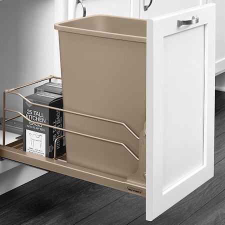 Hdl Hardware Rev-A-Shelf 53wc Waste Bins 35qt Single Champagne 53WC ...