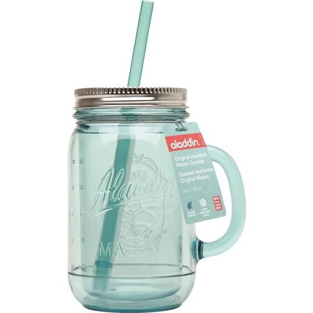 Aladdin 20oz Original Mason Jar Aqua 680885 | Zoro