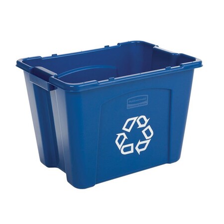 Rubbermaid Recycling Tote Blue 14G 571473BLUE | Zoro