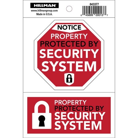 Hillman 4X6 Alarm System Sign 843377 | Zoro