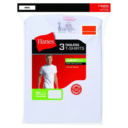 Hanesbrands Inc 3Pk Xl Wht Crew T-Shirt 2135-XL | Zoro