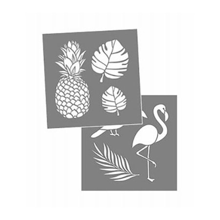 Deco Art 8X8 Tropical Stencil ADS207-K | Zoro