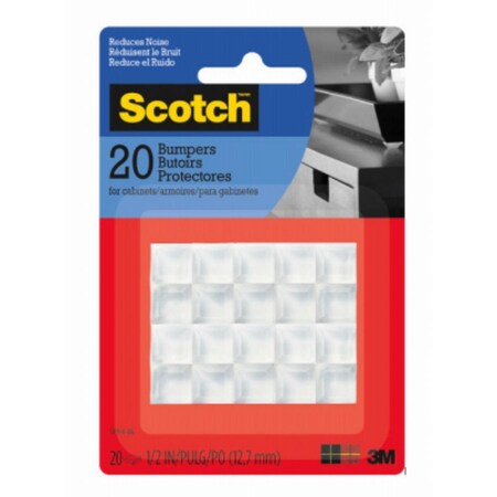 3M 20Ct 1/2"Clr Sq Bumpers SP954-NA | Zoro