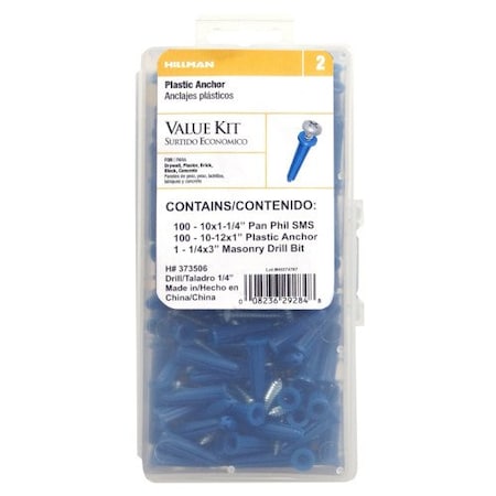 Hillman 201Pc Plas Anchor Kit 373506 | Zoro