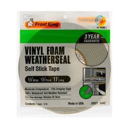 Thermwell Products 1/4X1/8 Gry Foam Tape V442H | Zoro