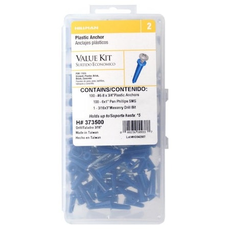Hillman 201Pc Plas Anchor Kit 373500 | Zoro