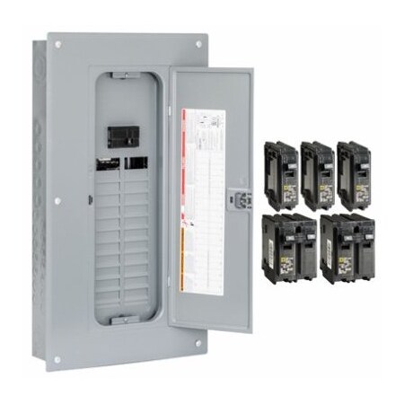 SQUARE D BY SCHNEIDER ELECTRIC HOM Load Center 100A, 24, 120/240V AC ...