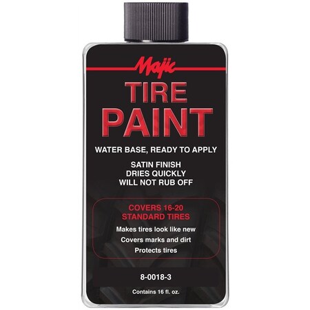 Majic Paints Paint Tire Black Pint 8-0018-3 | Zoro