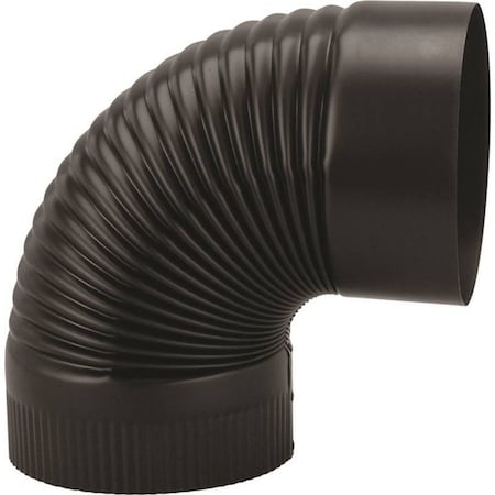 Imperial Mfg Elbow Pipe 90Dgre 24Ga 7In Blk BM0024 | Zoro