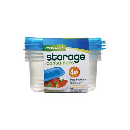 Easy Pack Conts & Lids Rect 4Pk 24 Oz 8068 | Zoro