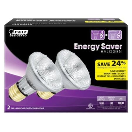 Feit Electric Bulb Hal Med Par20 Dim 38W/50W 38PAR20/QFL/ES/2 | Zoro