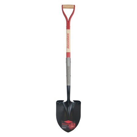 Razor-Back Digging Round Point Shovel, Steel, Wood D-Handle 2594200 | Zoro