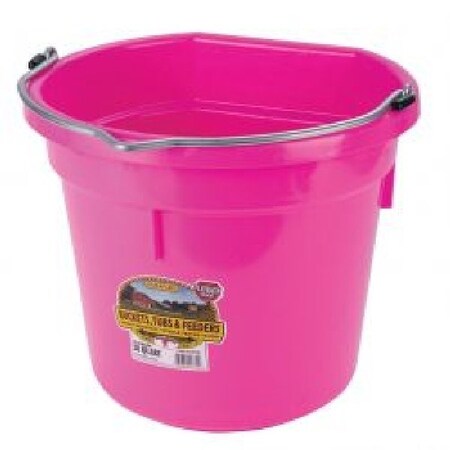 Little Giant Duraflex Plastic Flat Back Bucket P20FBHOTPINK6 | Zoro
