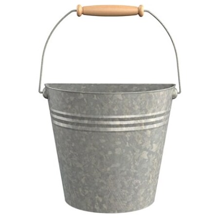 Panacea 83-220 WALL PLANTER HALF BUCKET AGED GALVANIZED 83220 | Zoro
