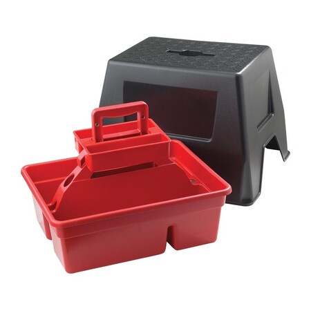 Duratote PLASTIC STEP STOOL RED DTSSRED | Zoro